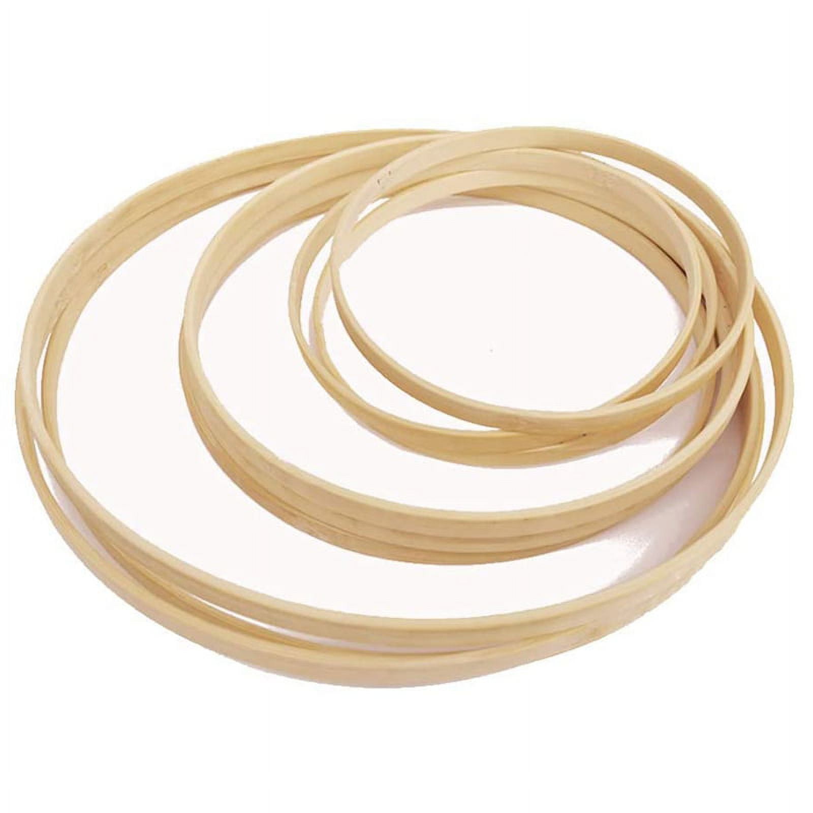 Wooden Bamboo Floral Hoops Set Wreath Macrame Craft Hoop Rings for DIY ...