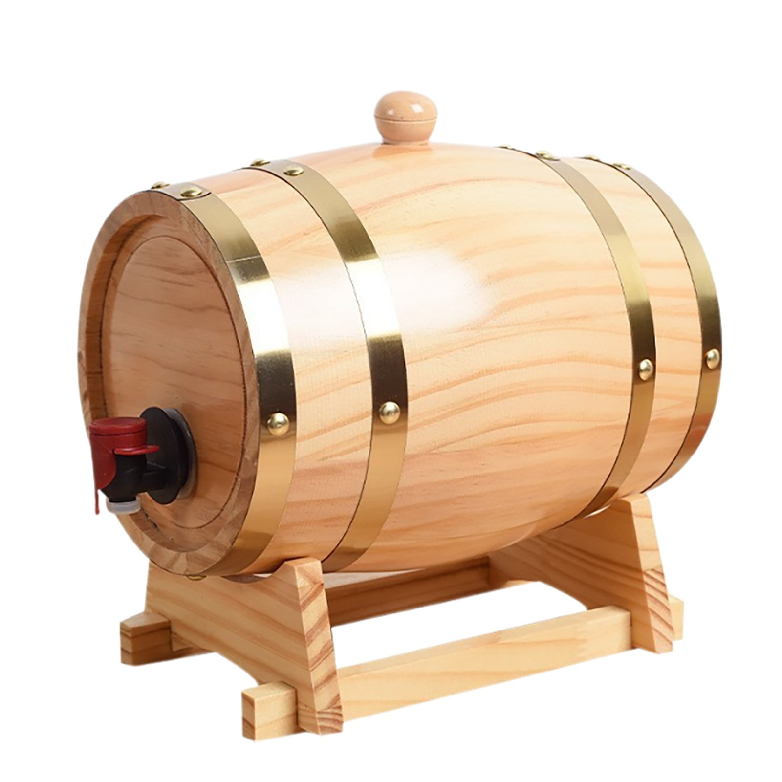 Wooden Barrel Dispenser For Home Brewing Bar Self Serve Ideal BBQ ...