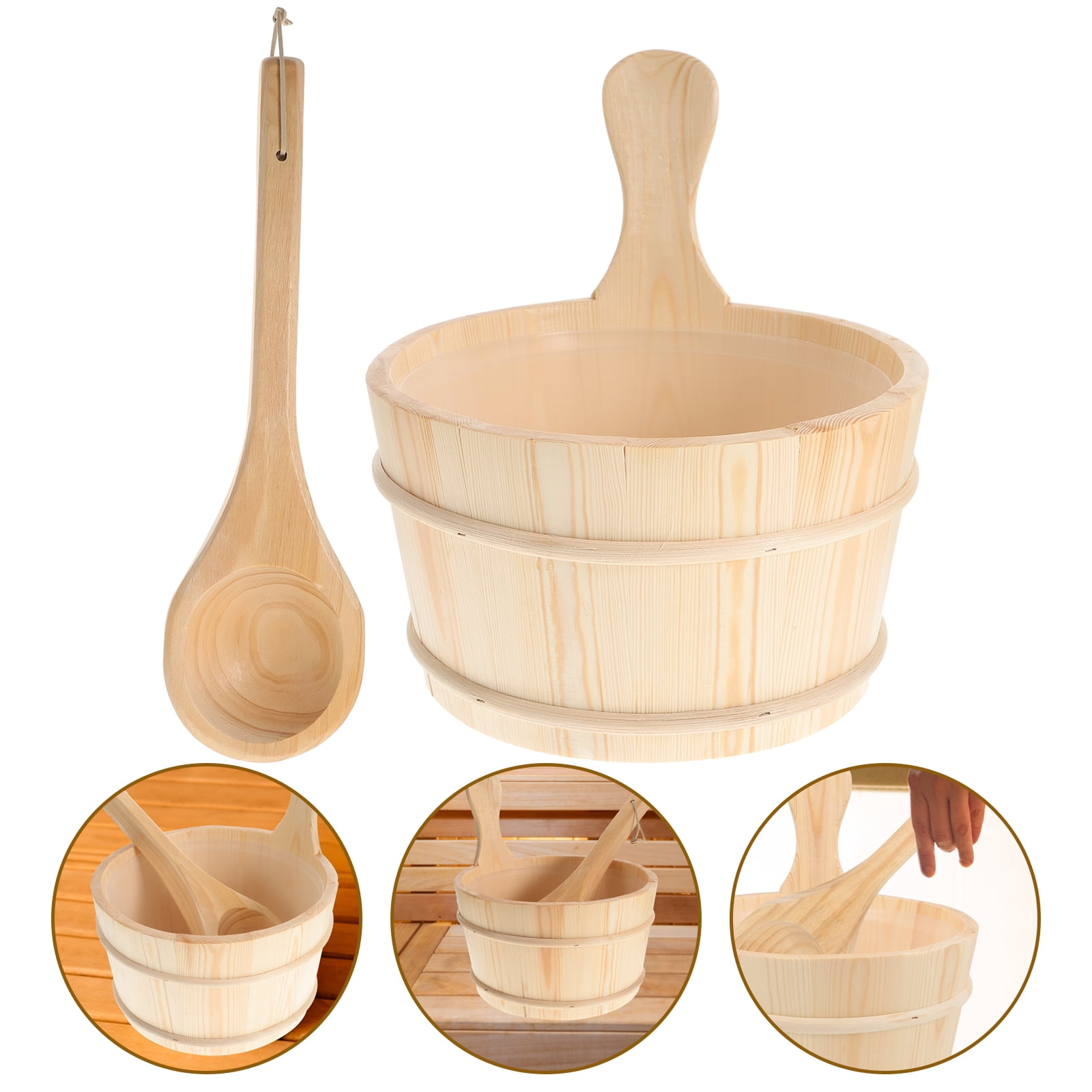 Pawsdot Bathing Barrel for Sauna Room Wood 2 Pcs - Walmart.com