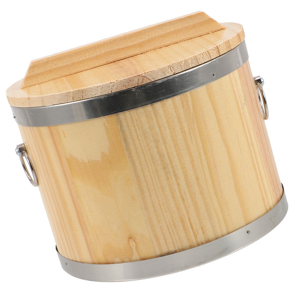 Wooden Storage Household Rice Container Wooden Bucket Wooden Rice ...