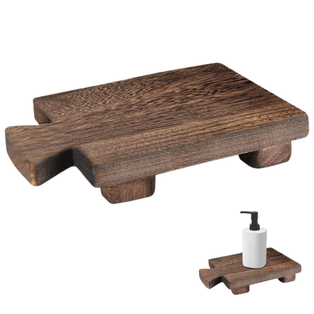 Wooden Base Bracket Bathroom Soap Tray Flower Pot Decoration Step Stool ...