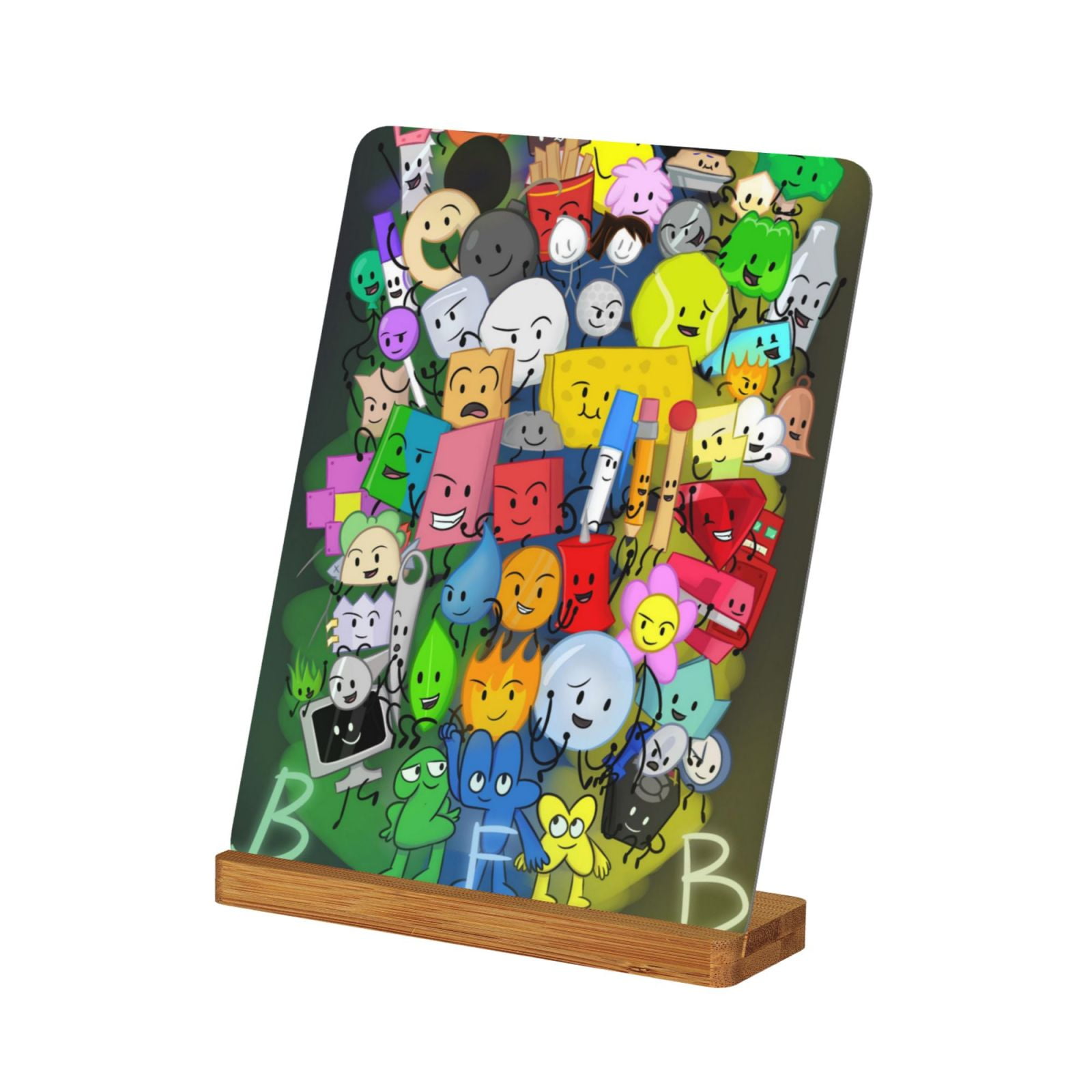 Wooden Base Photo Frame Battle For Dream Island Bfdi Metal Picture ...