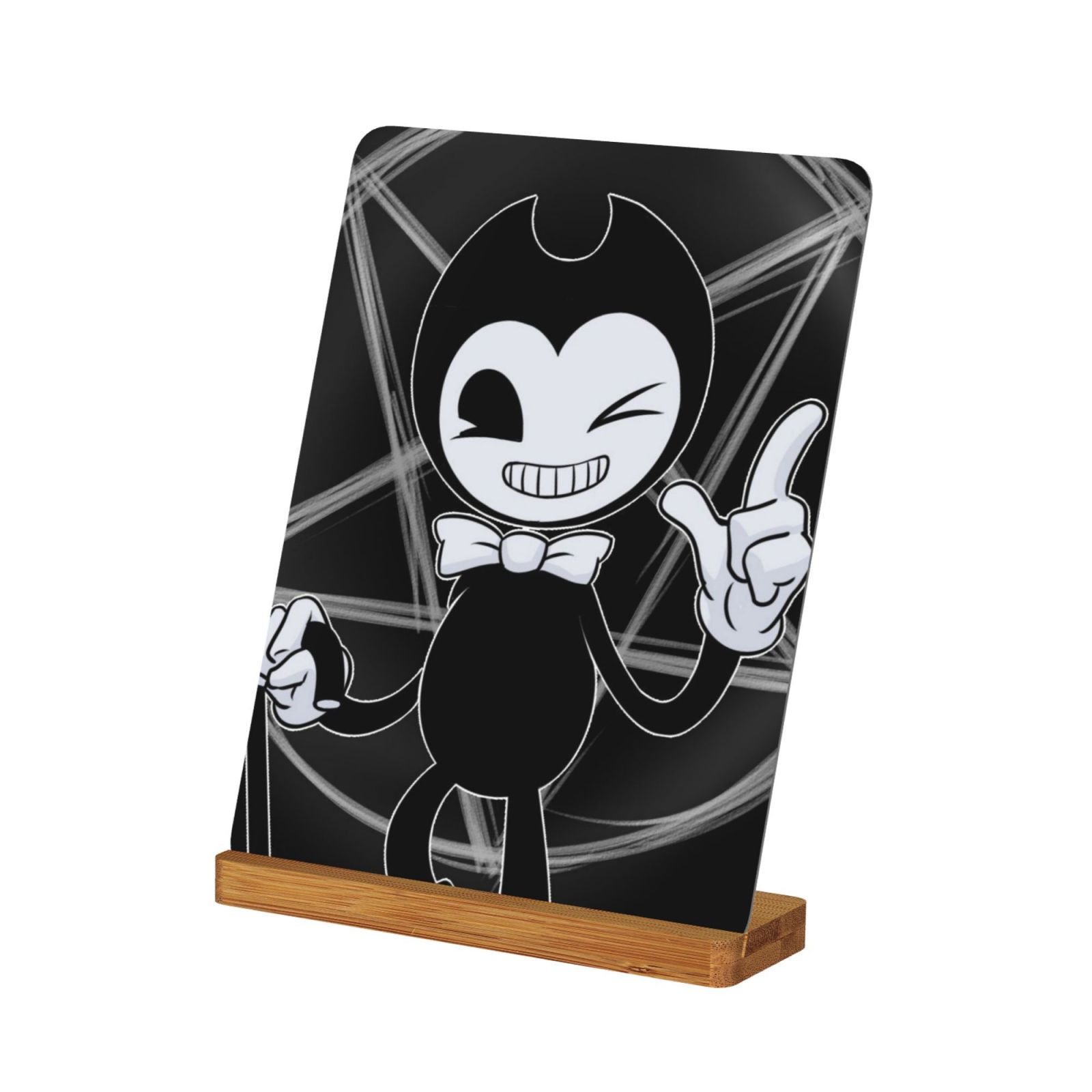 Wooden Base Photo Frame Bendy And The Ink Machine Metal Picture Frame ...