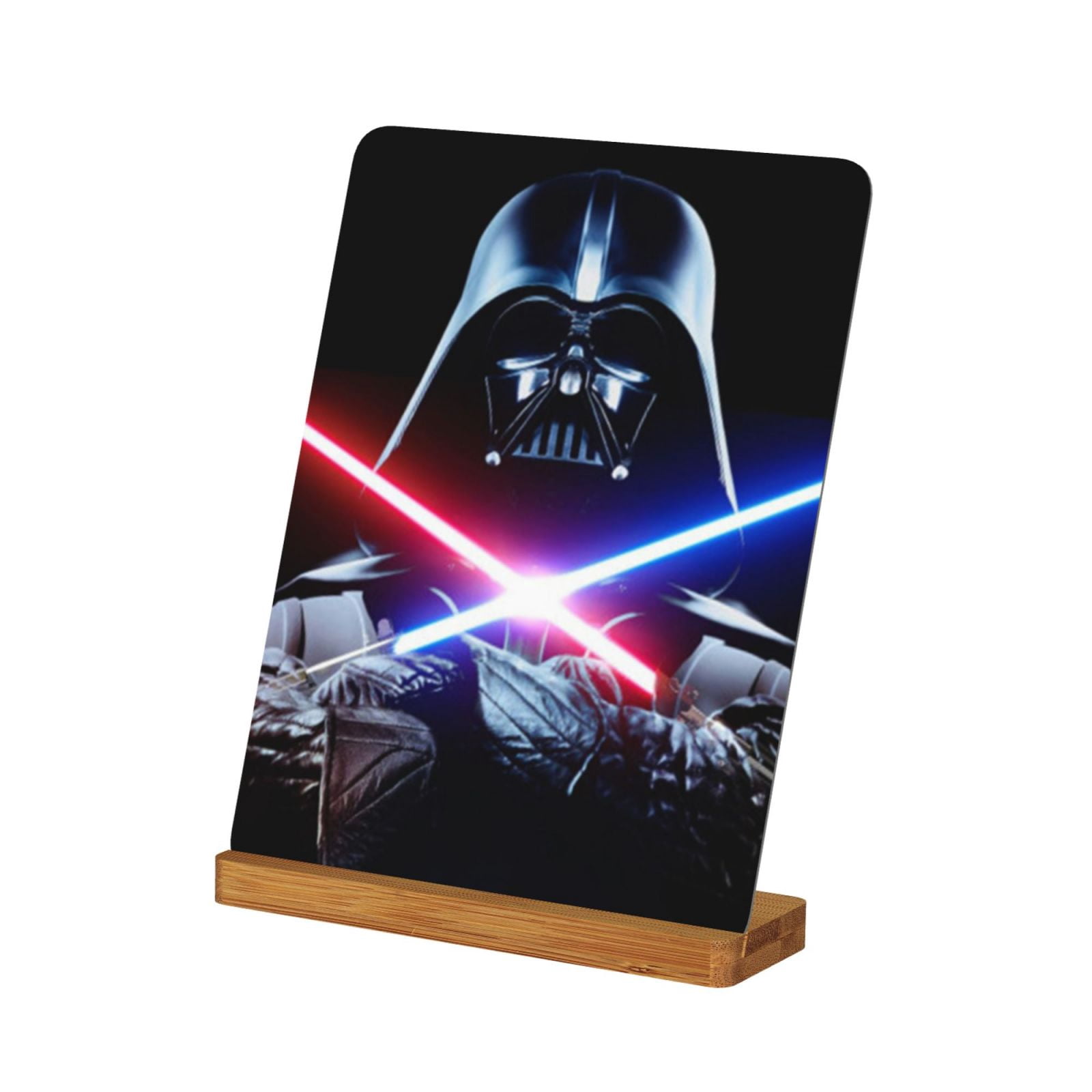 Wooden Base Photo Frame Darth Vader Metal Picture Frame for Tabletop ...