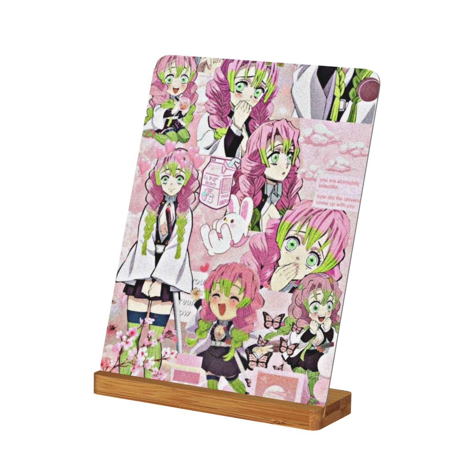 Wooden Base Photo Frame Demon Slayer Kanroji Mitsuri Metal Picture ...