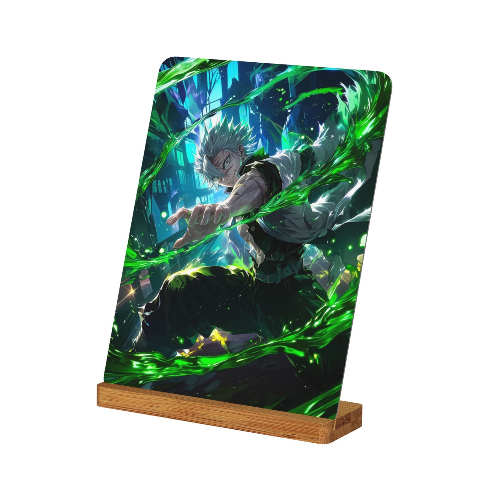 Wooden Base Photo Frame Demon Slayer Shinazugawa Sanemi Metal Picture ...