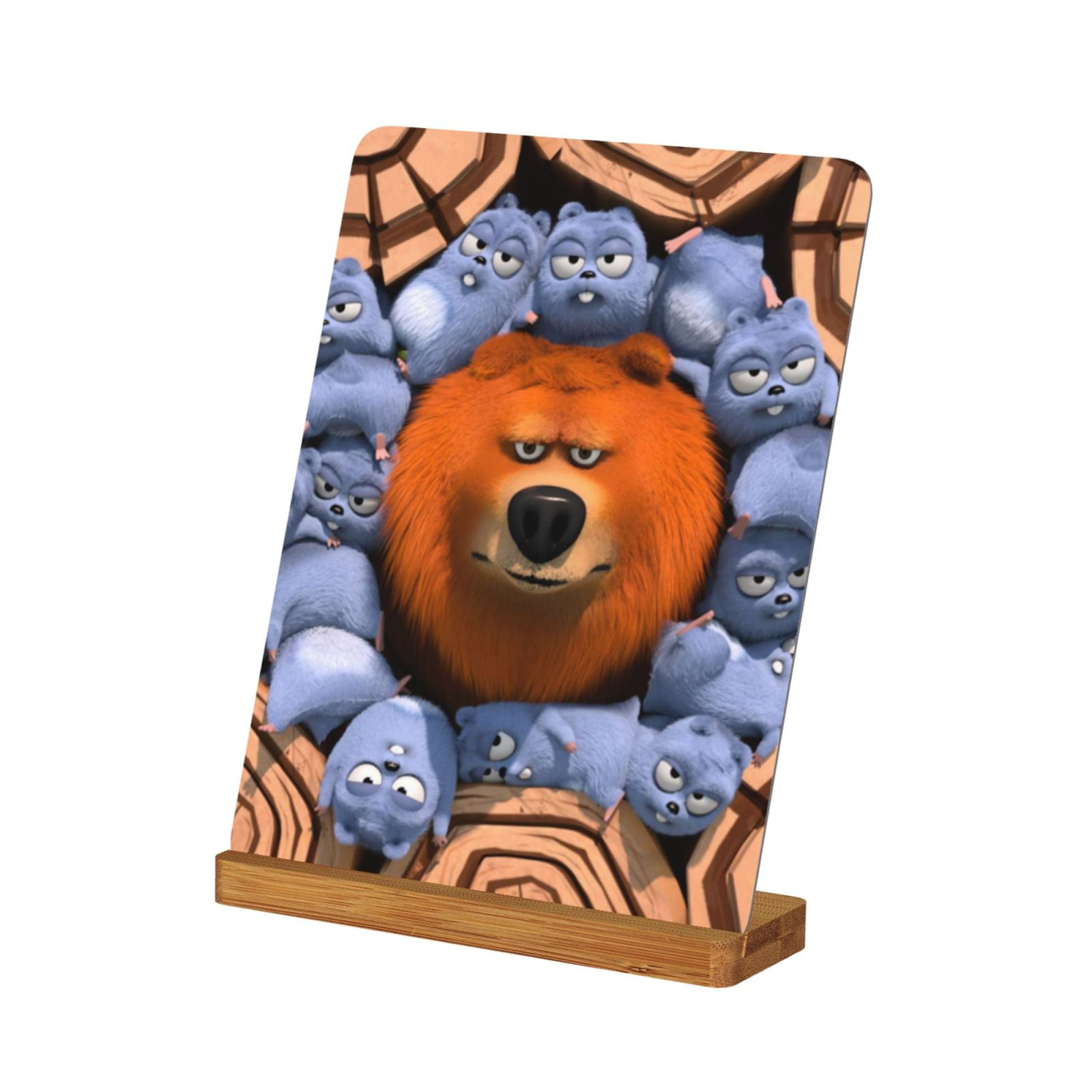 Wooden Base Photo Frame Grizzy And The Lemmings Metal Picture Frame for ...