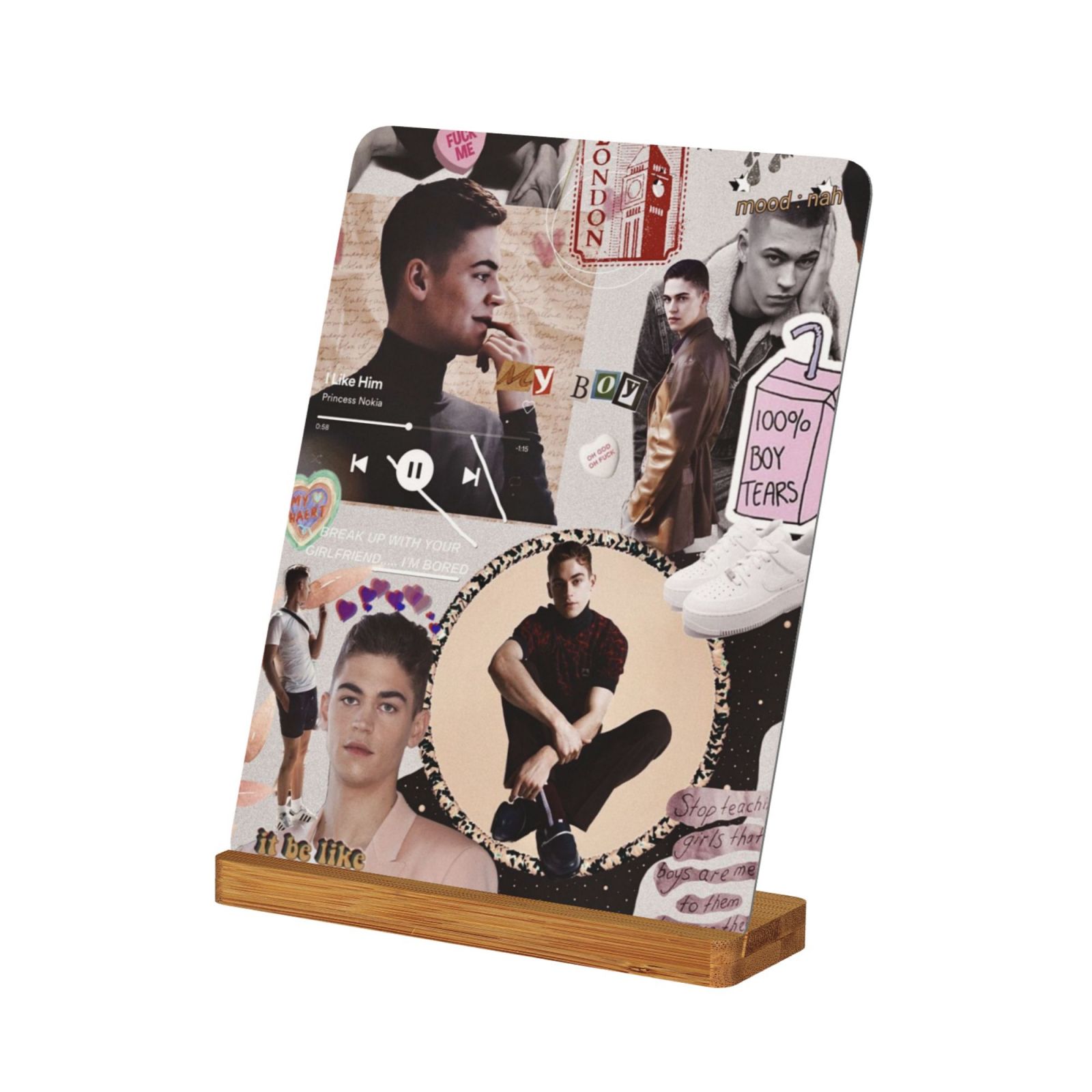Wooden Base Photo Frame Hero Fiennes Tiffin Hardin Scott Metal Picture ...