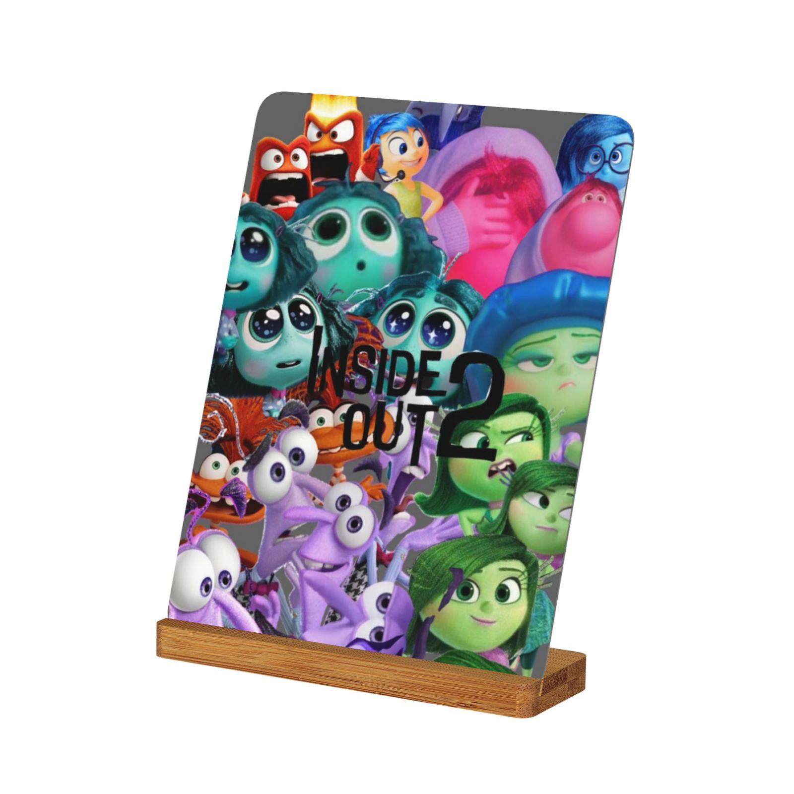 Wooden Base Photo Frame Inside Out 2 Metal Picture Frame for Tabletop ...