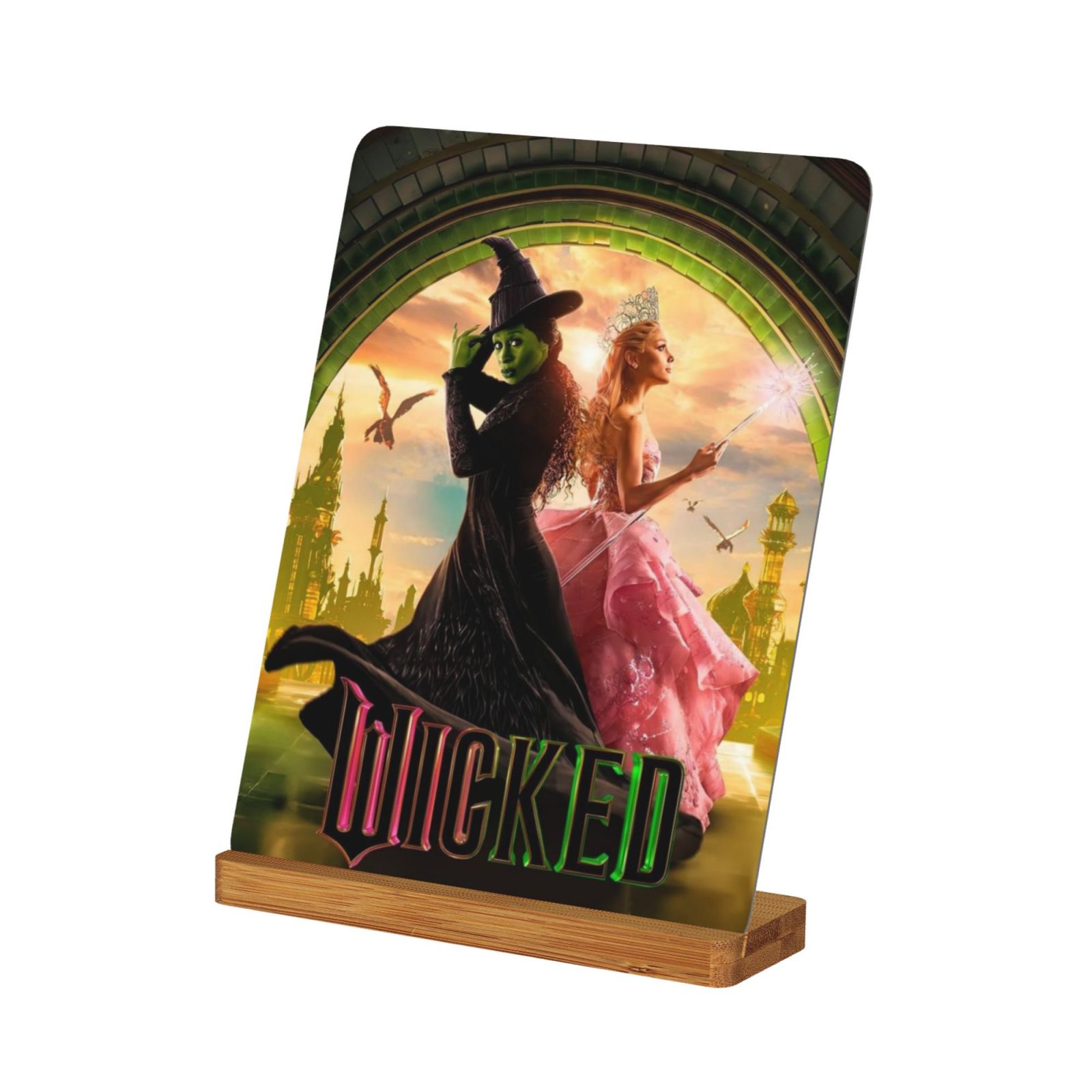 Wooden Base Photo Frame Movie Musical Wicked Metal Picture Frame for ...