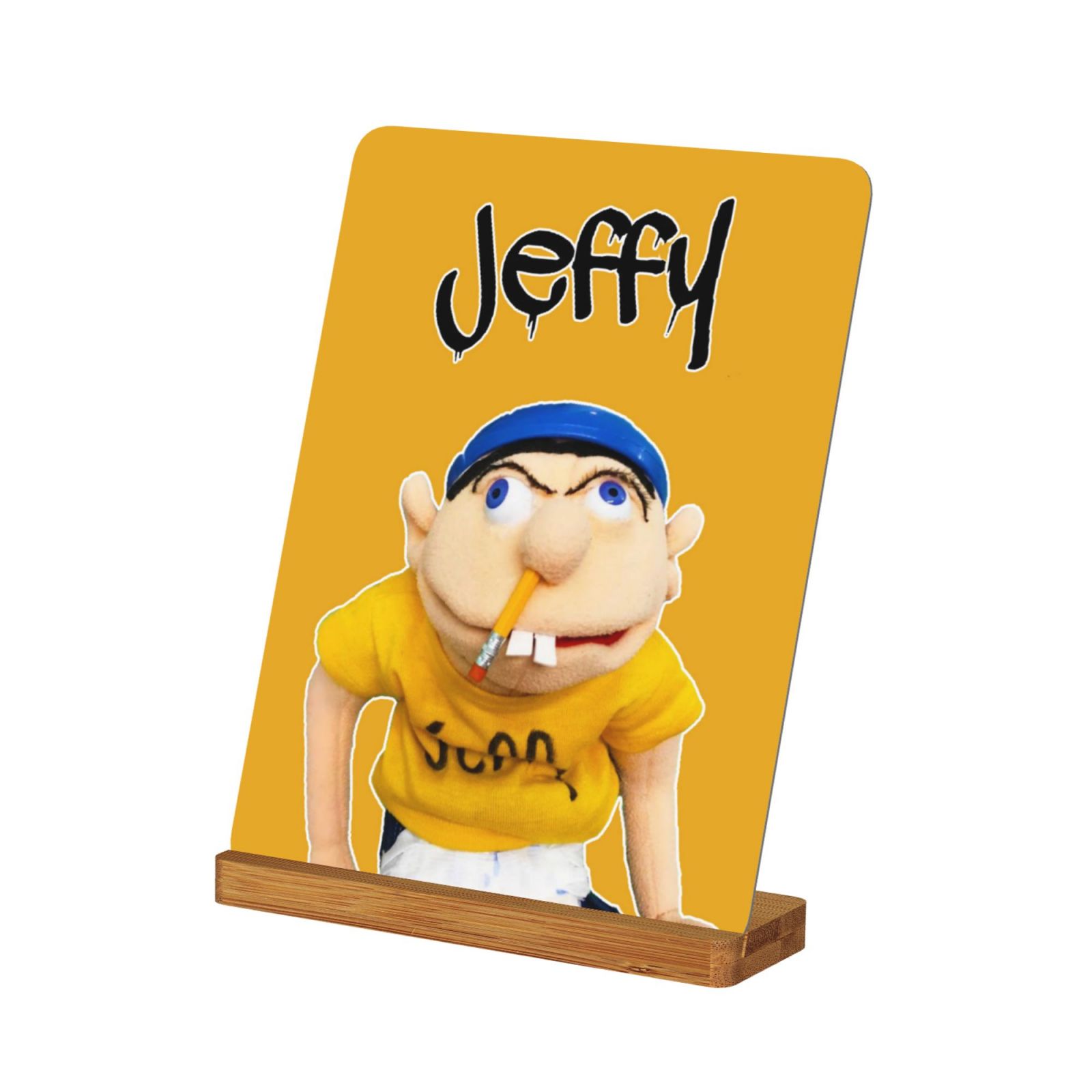 Wooden Base Photo Frame SML Jeffy Metal Picture Frame for Tabletop ...