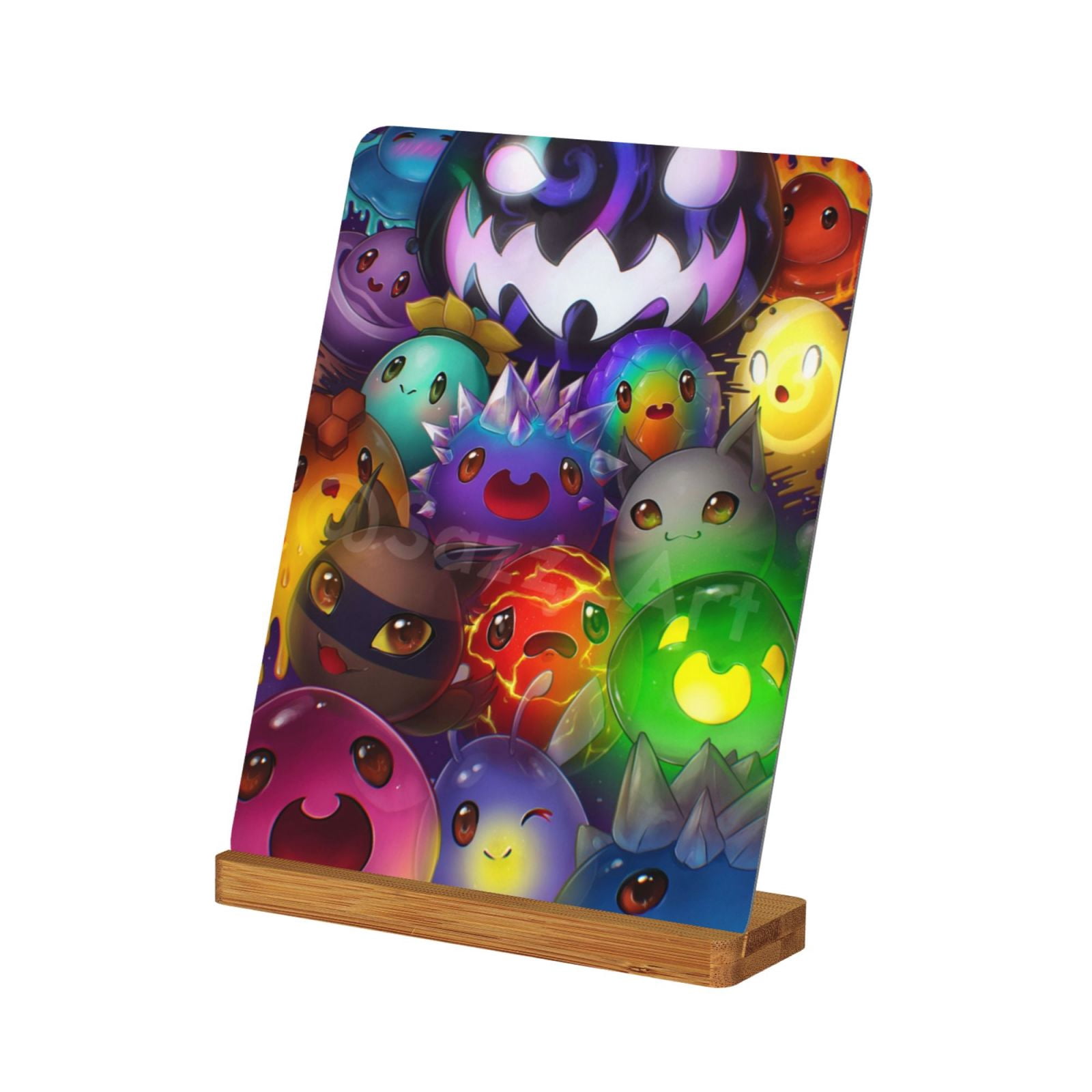 Wooden Base Photo Frame Slime Rancher Metal Picture Frame for Tabletop ...
