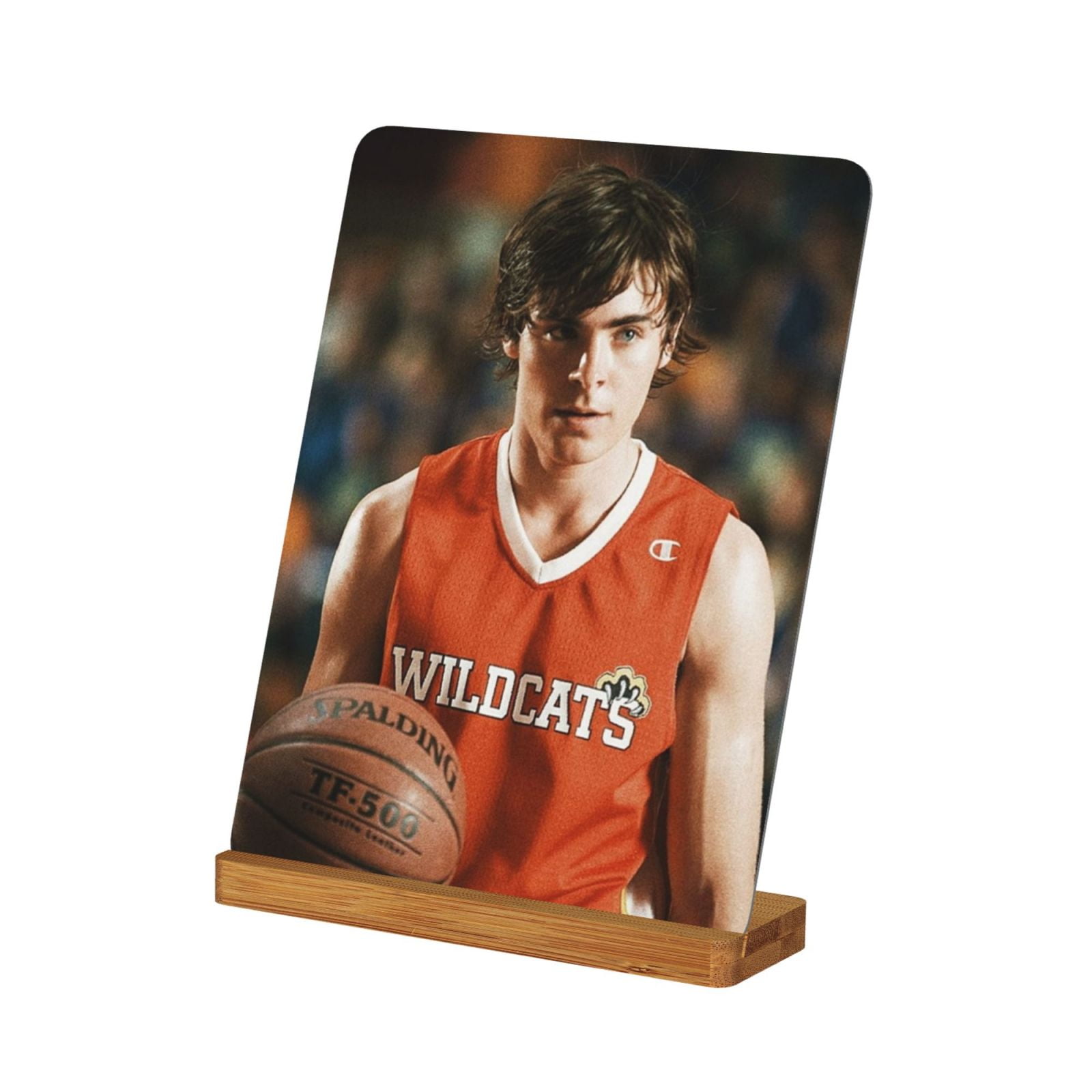 Wooden Base Photo Frame Zac Efron Metal Picture Frame for Tabletop ...