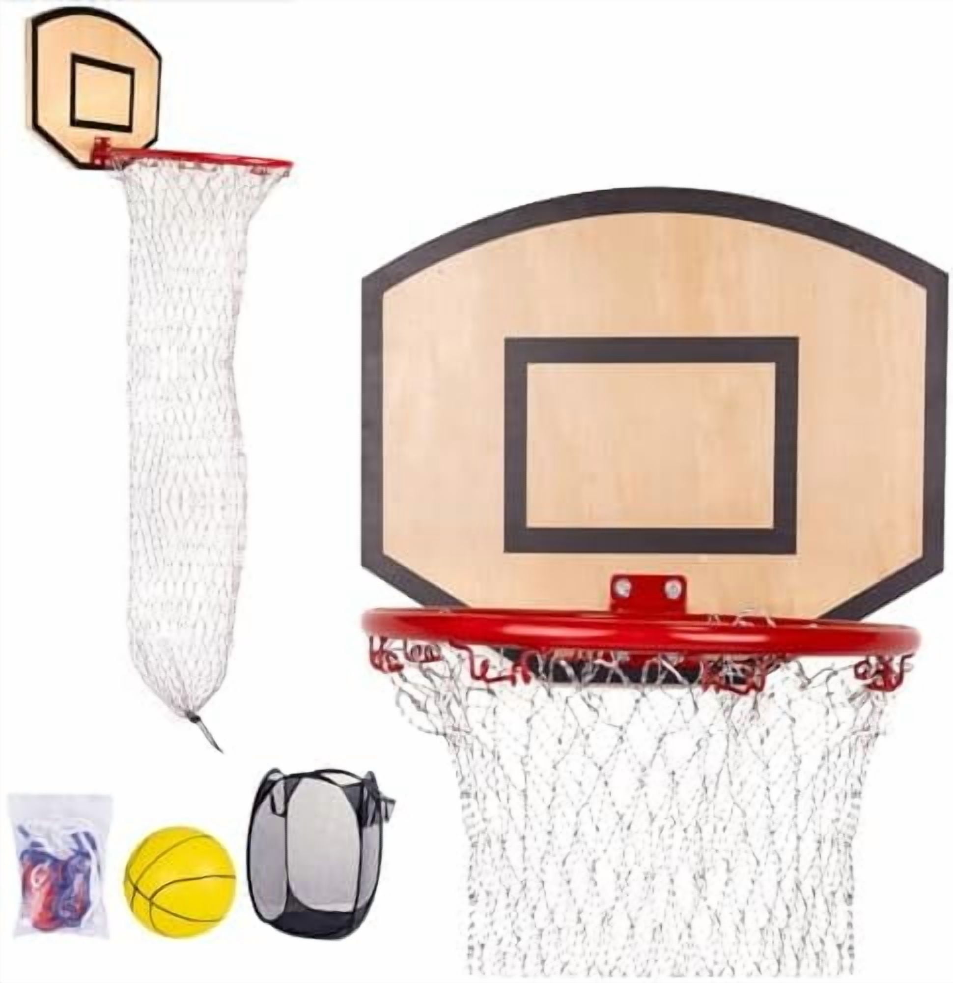 Wooden Basketball Hoop Hamper,Over The Door Laundry Hamper,Basketball ...