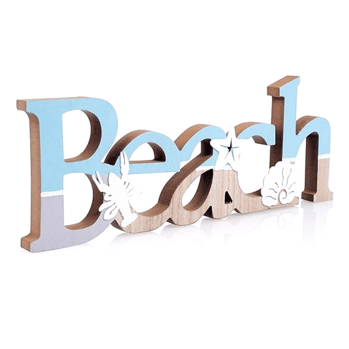 Wooden Beach Decor Sign, Free Standing Decorations for Home, Houses or ...