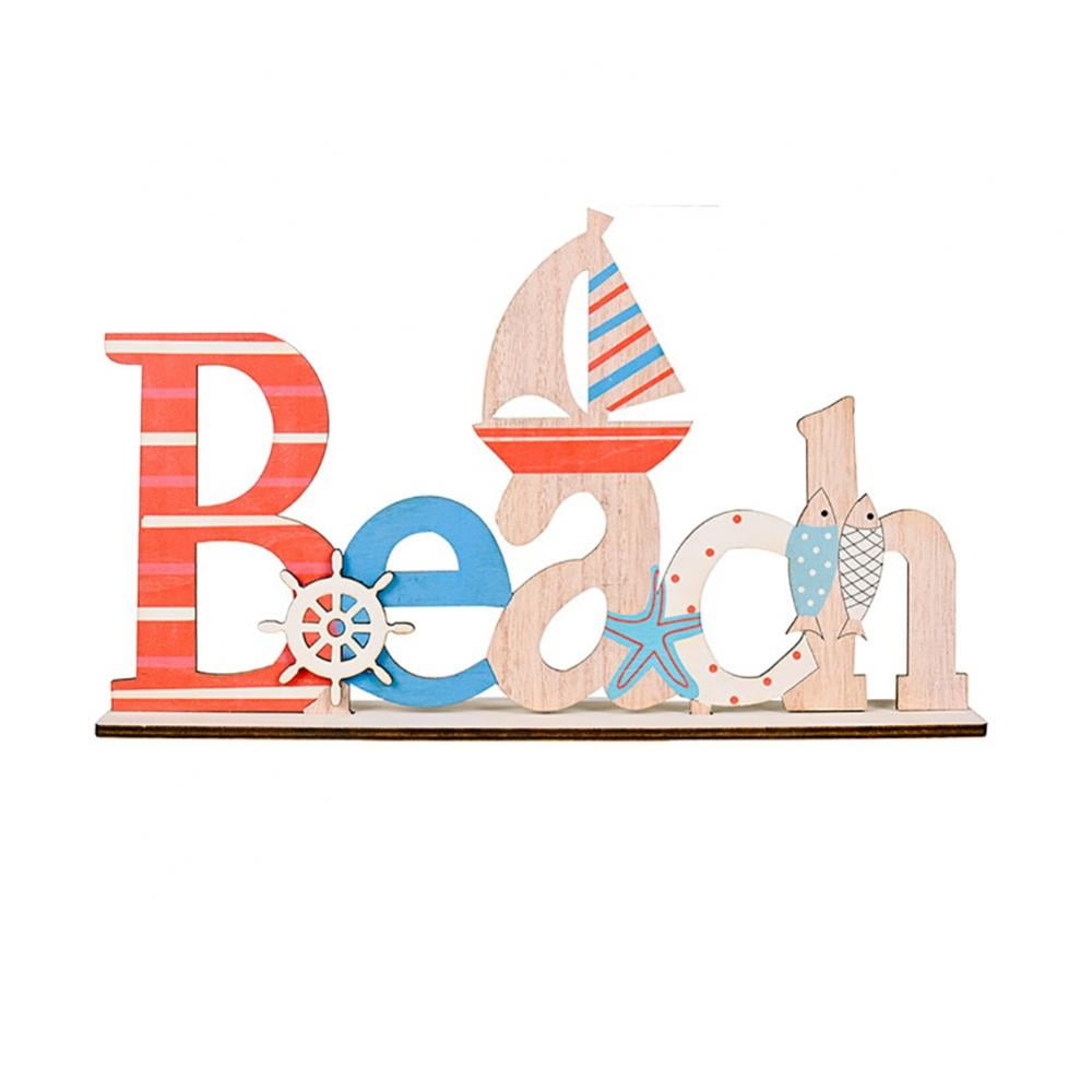 Wooden Beach Sign, Beach Decor Sign for Coastal Theme Interior Beach ...