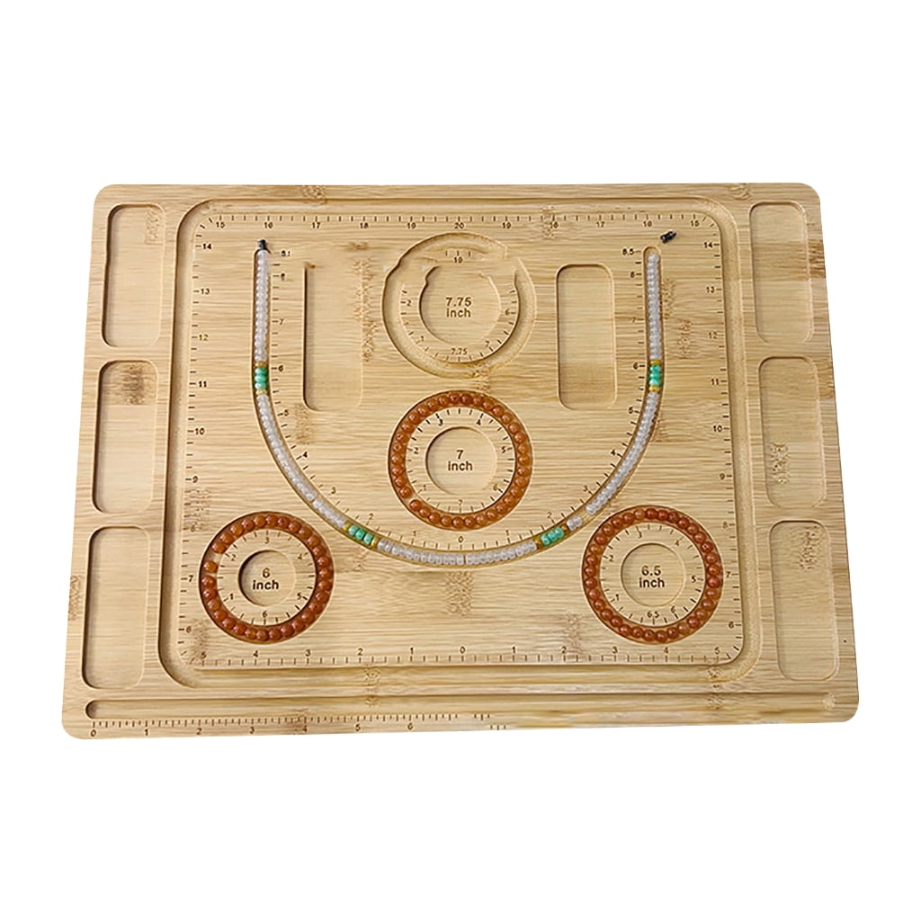 Wooden Bead Board Jewelry Crafting Tool Jewelry Beading Designs Tray ...