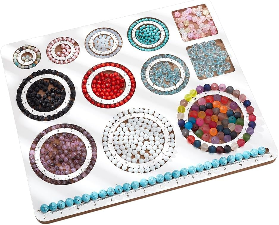 Wooden Bead Design Boards DIY Beading Jewelry Organizer Making Tray ...