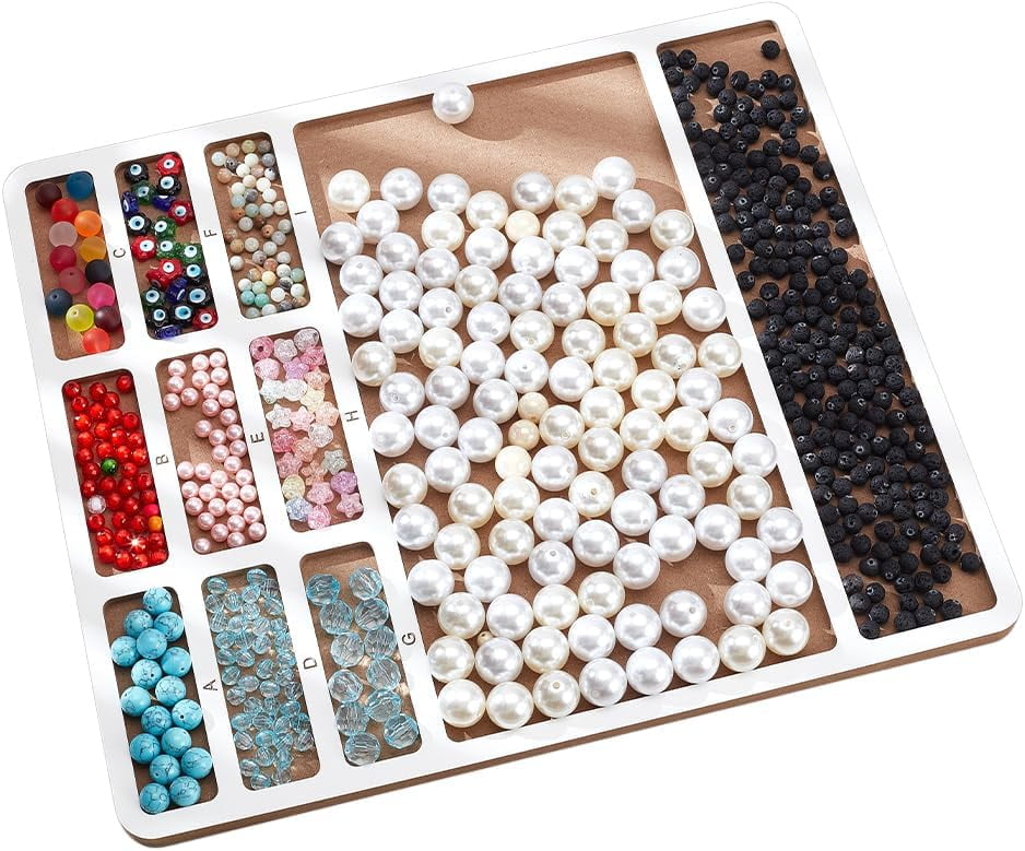 Wooden Bead Design Boards DIY Beading Jewelry Organizer Making Tray ...