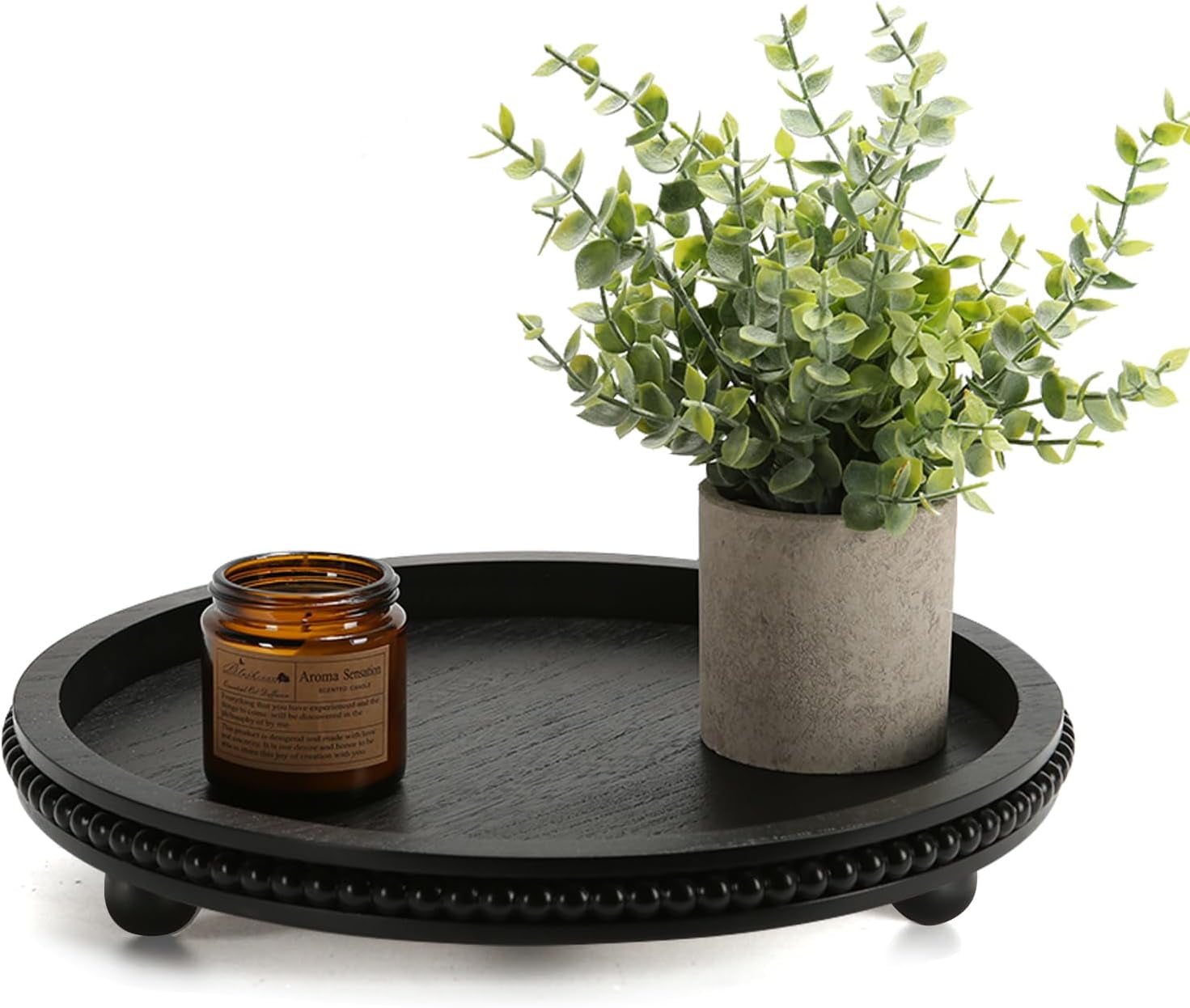 Wooden Beaded Decor Tray for Coffee Table Rustic Wooden Trays Table ...