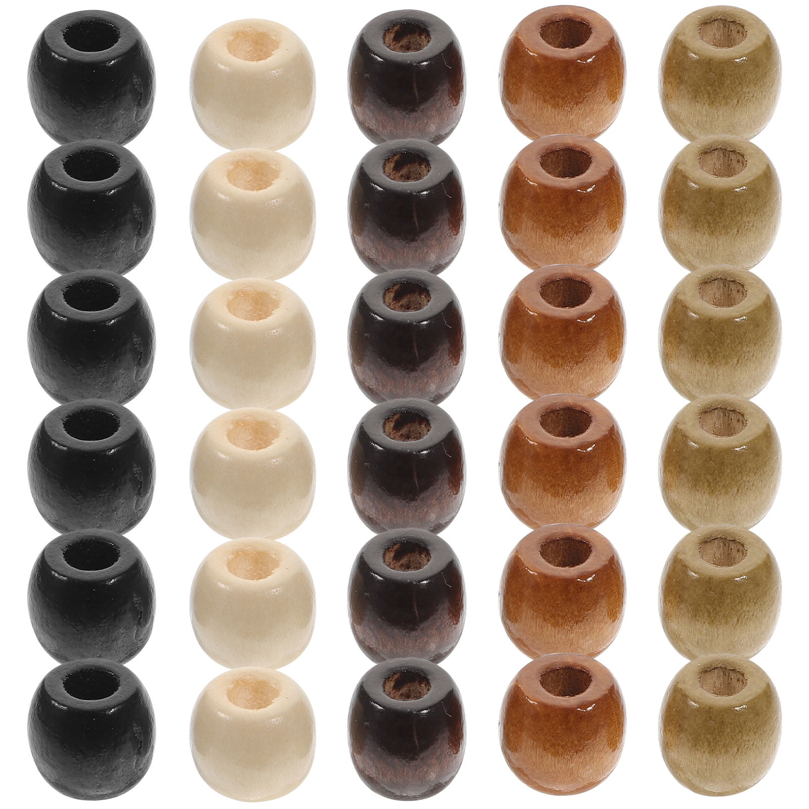 Wooden Beads Large Hole for Jewelry Making Spacers Wedding Accessories ...