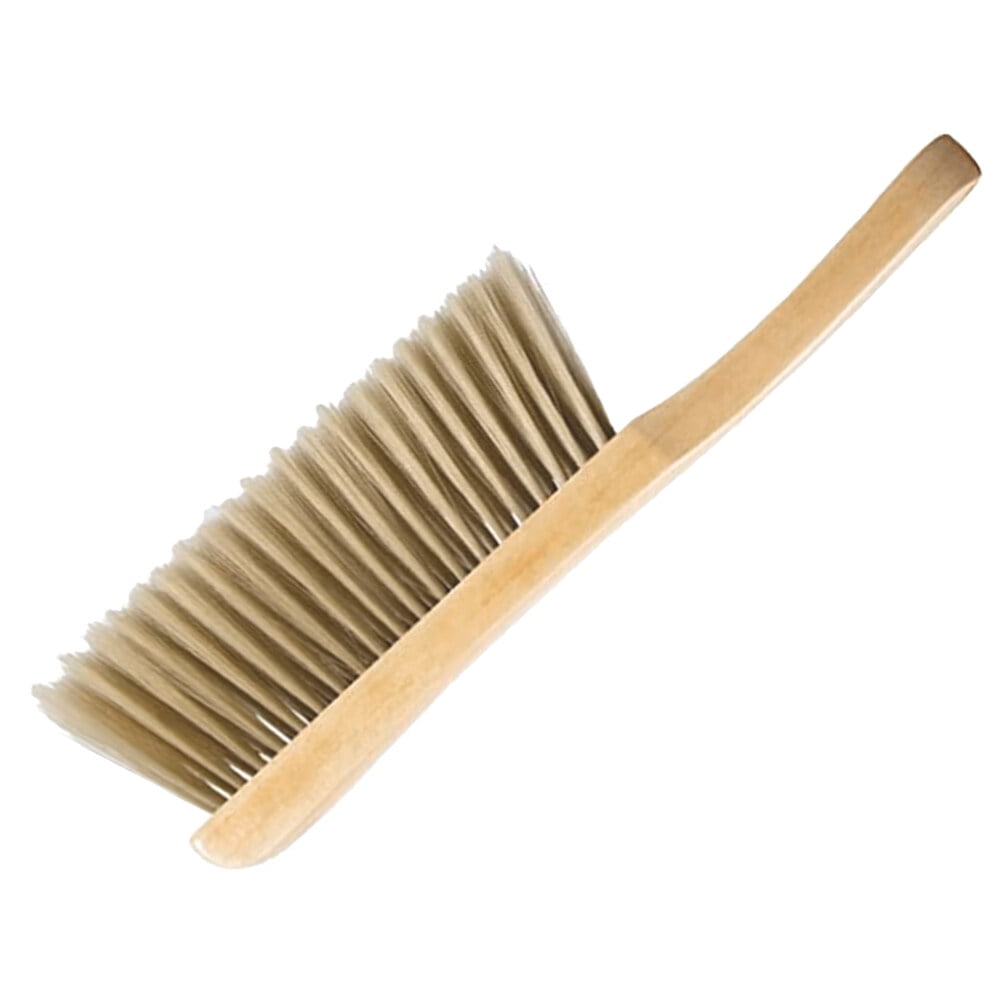 Wooden Bed Brush Bench Dust Cleaning Duster Soft Fur Household Handheld ...