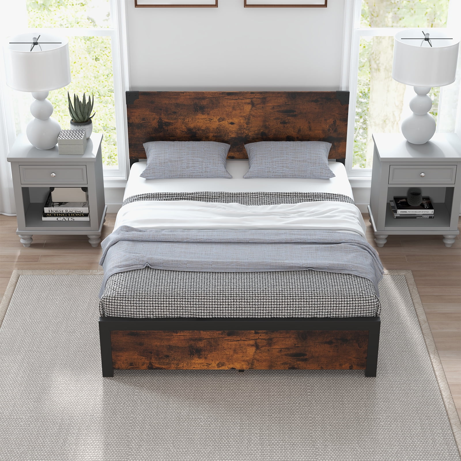 Wooden Bed Double Wooden Bed Template Drawer Storage Bed With 4 drawers ...