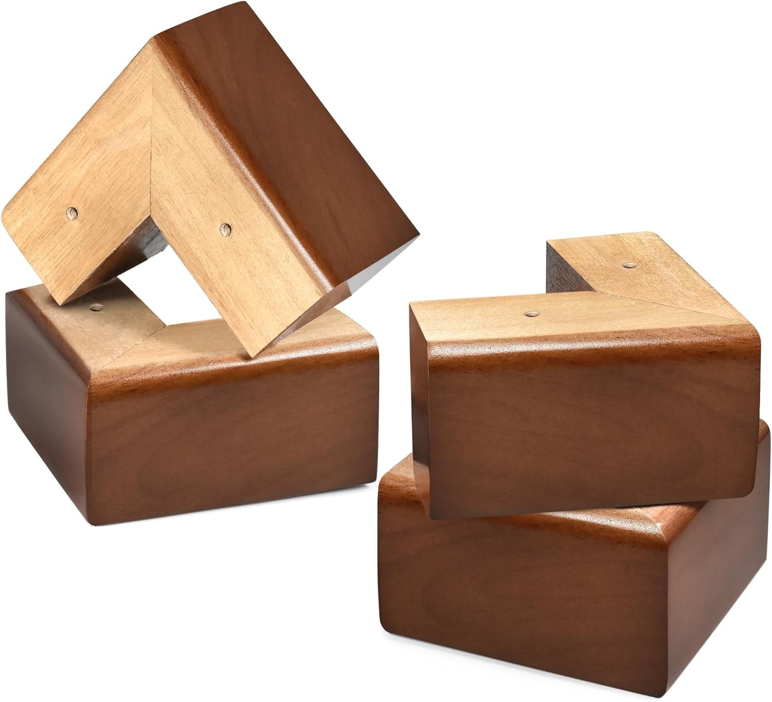 Wooden Bed Riser Sofa Risers for Furniture L Shaped Couch Feet Dresser ...