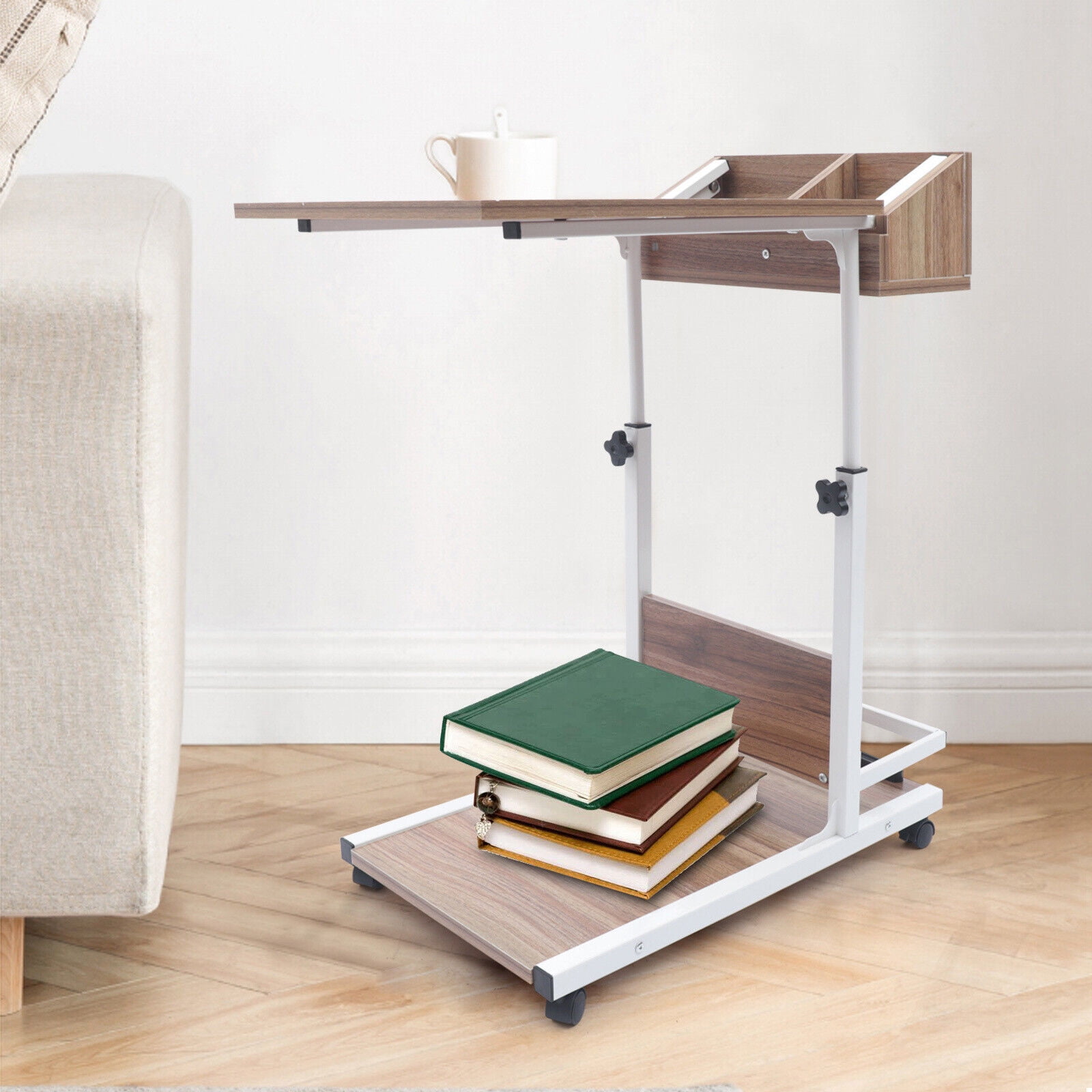 Wooden Bed Side Table C Table with Storage Living Room Bedroom with ...