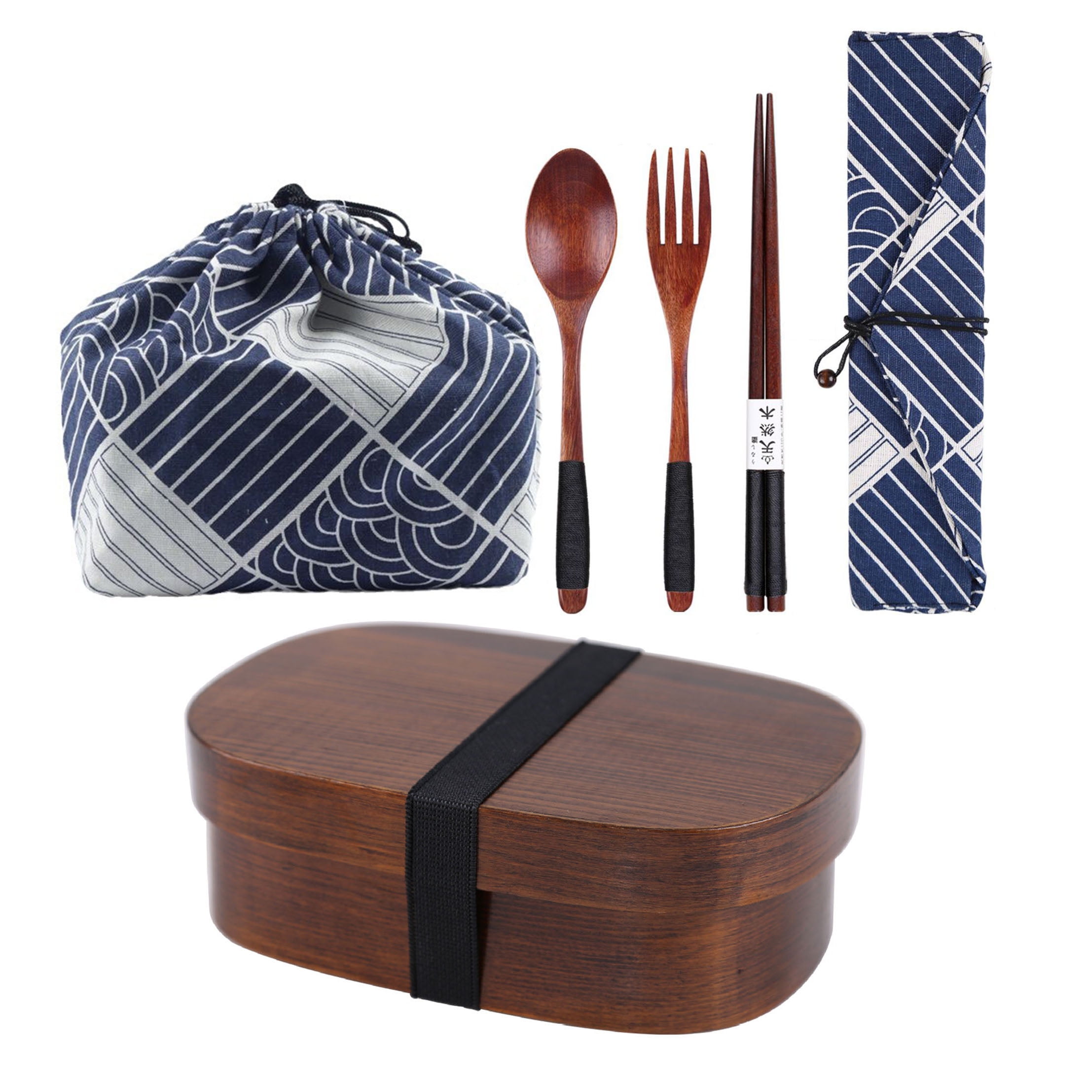 Wooden Bento Boxes Lunch Box, Japanese Style Food Containers Picnic Box ...