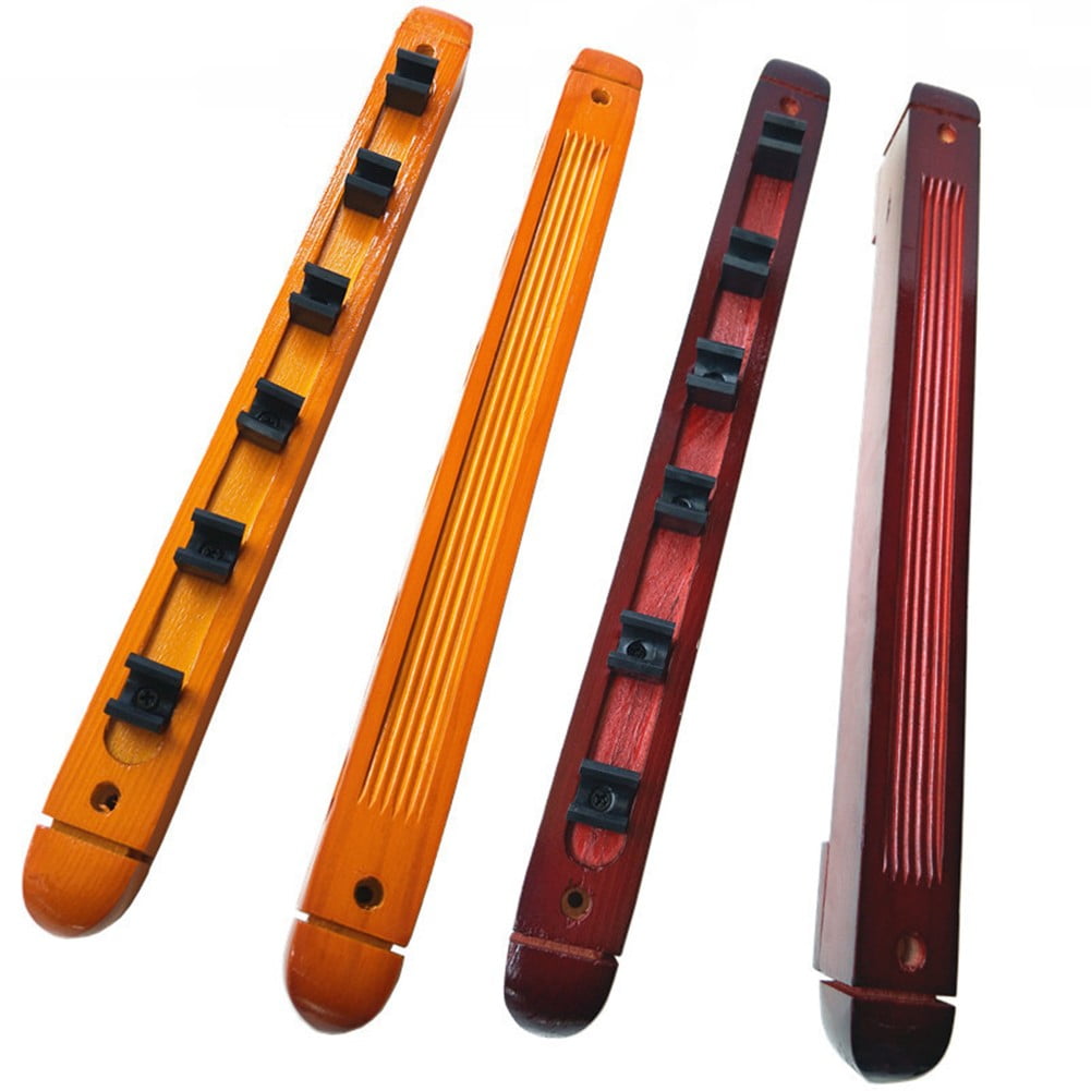 Wooden Billiard Cue Rack For 6 Pool Cues Wall Mount Hardwood Rack Three ...