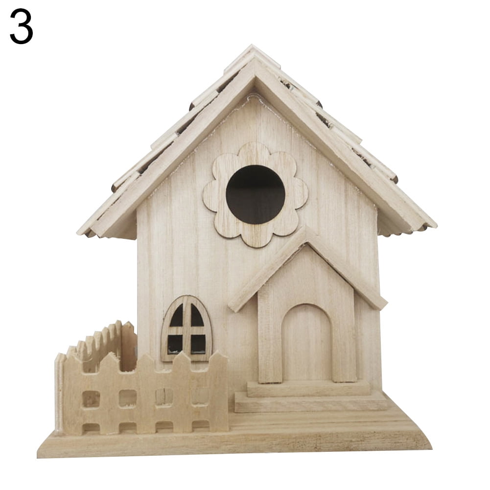 Wooden Bird Breeding House Cage Box Home Garden Yard Balcony Pendant ...
