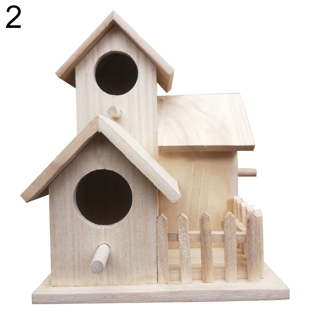 Wooden Bird Breeding House Cage Box Home Garden Yard Balcony Pendant ...