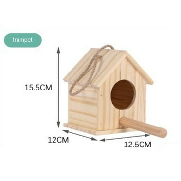 Navaris Pine Wood Small Bird Nesting Box - Suitable for Robin ...
