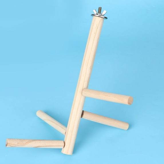 Wooden Bird Cage Stand Parrot Perch Training Stands or Parakeets ...