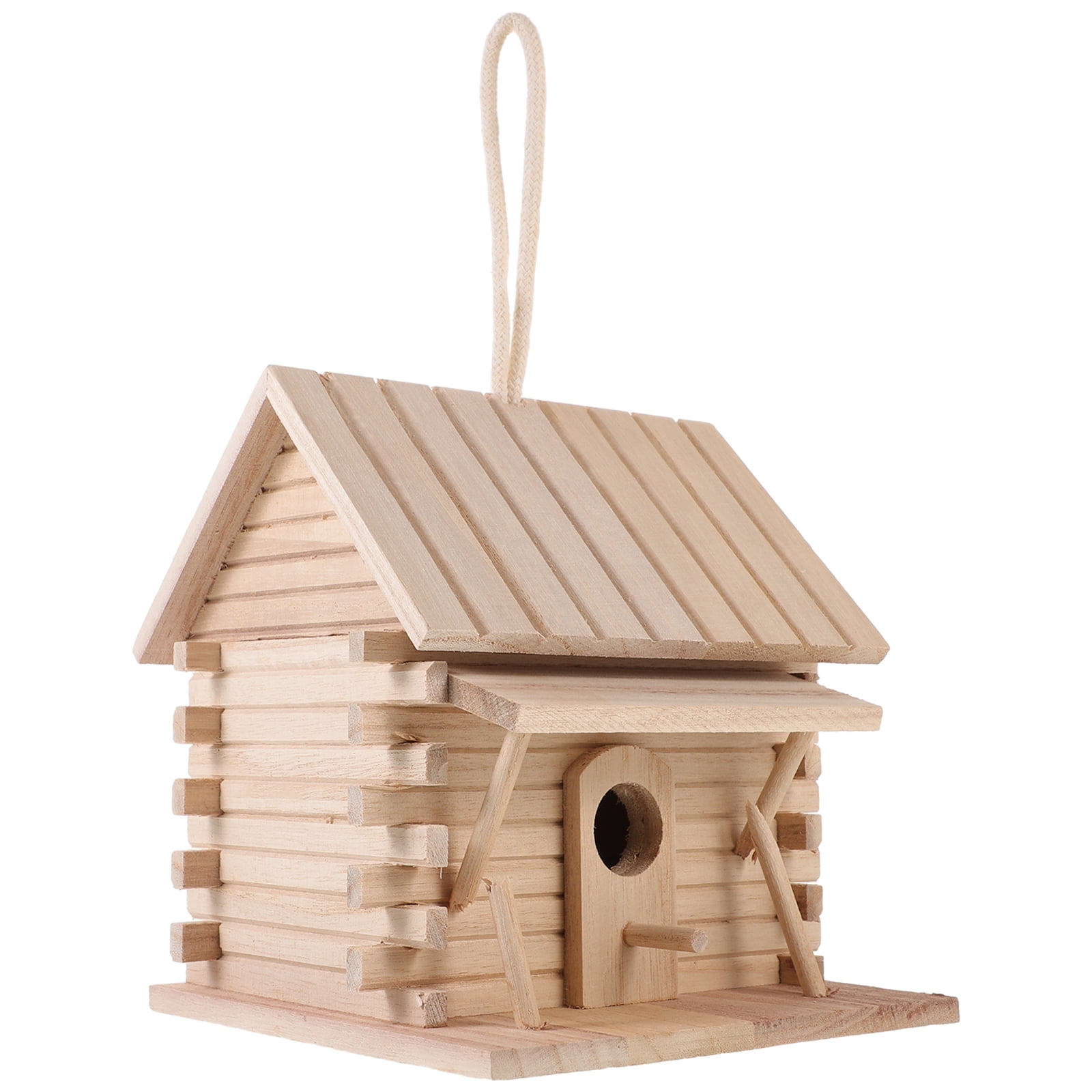Wooden Bird House Bird Nesting Cage Outdoor Wood Bird House Garden Bird ...
