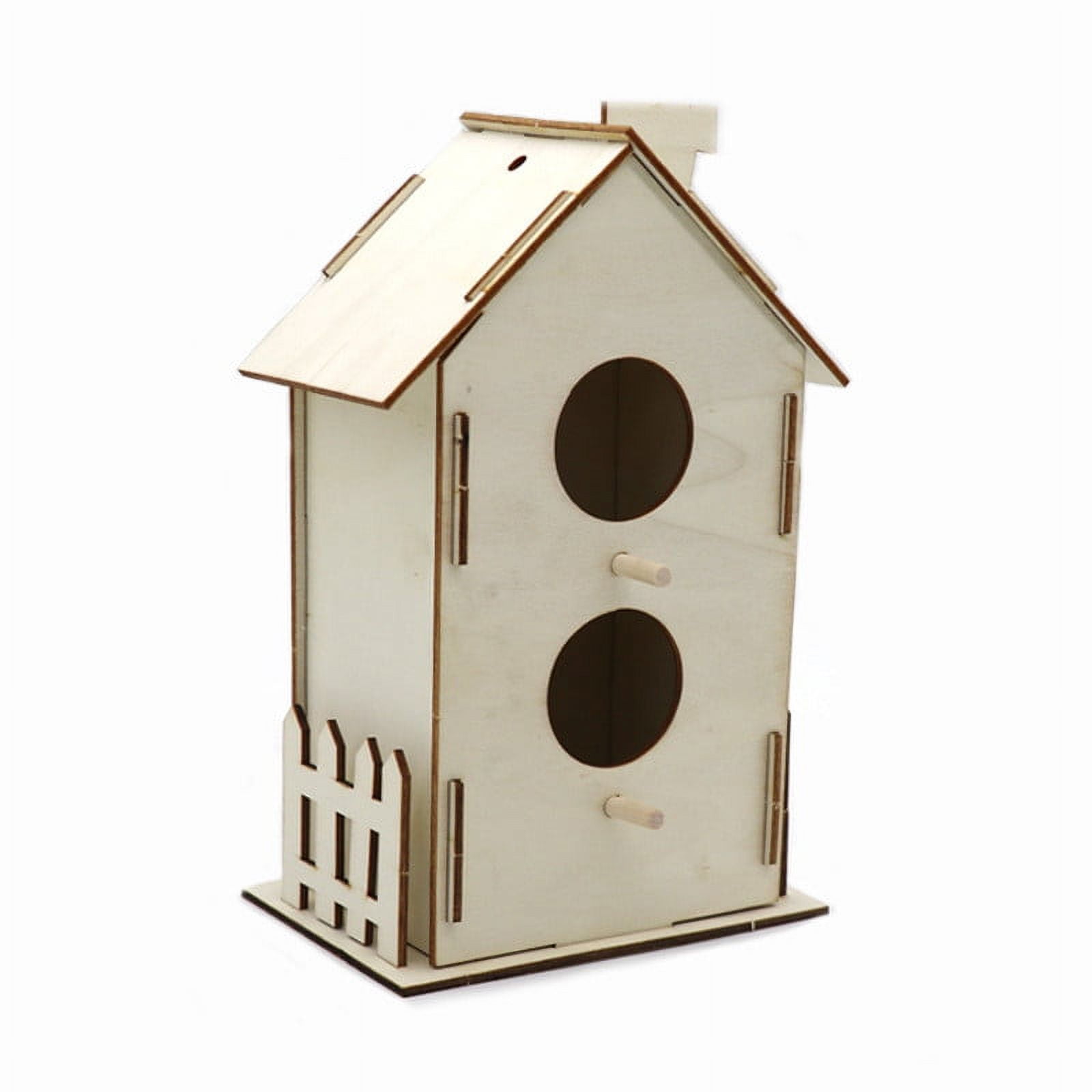Wooden Bird House Toy Set, Wooden Bird Cage Outdoor Bird House, young ...