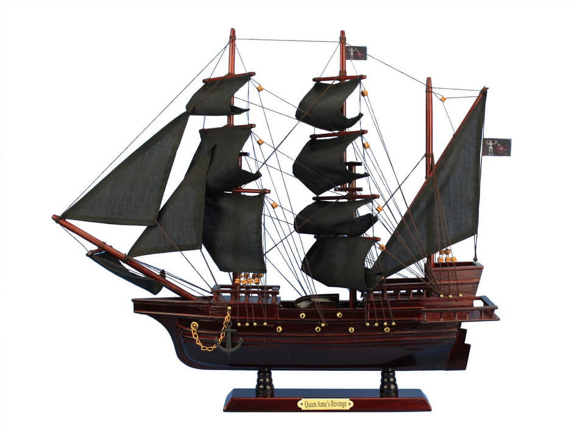 Wooden Blackbeard's Queen Anne's Revenge Model Pirate Ship 20 ...