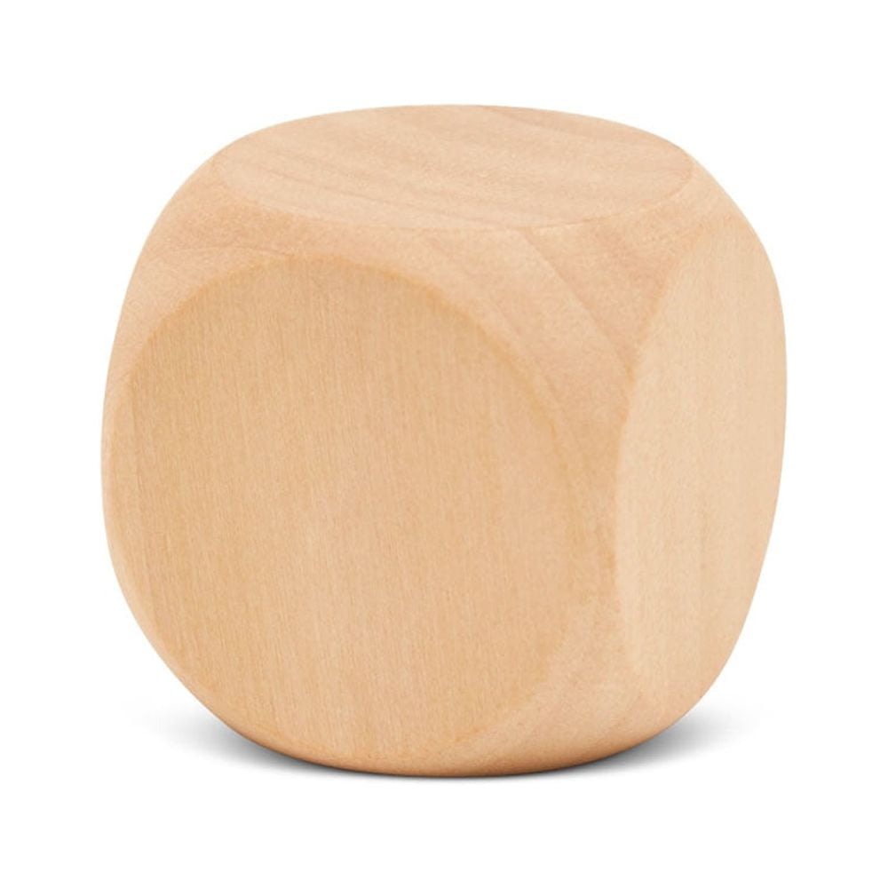 Wooden Blank Dice 1-1/2 inch x 1-1/2 inch, Pack of 25 Wooden Blocks ...