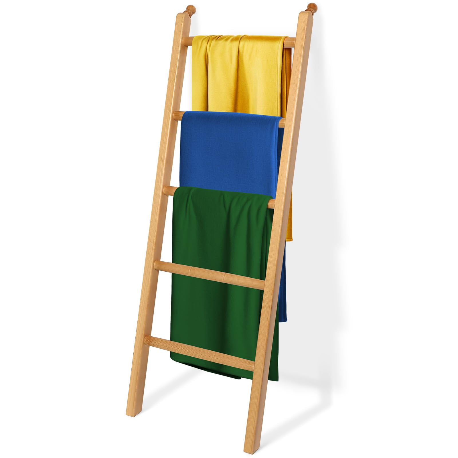 Wooden Blanket Ladder Living Room Fully Assembled 5ft (57") Quilt Ladder Decorative Solid Wood ...