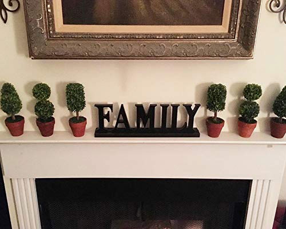 Wooden Blessed Family Sign Free Standing Love Sign for Home Decor Wood ...