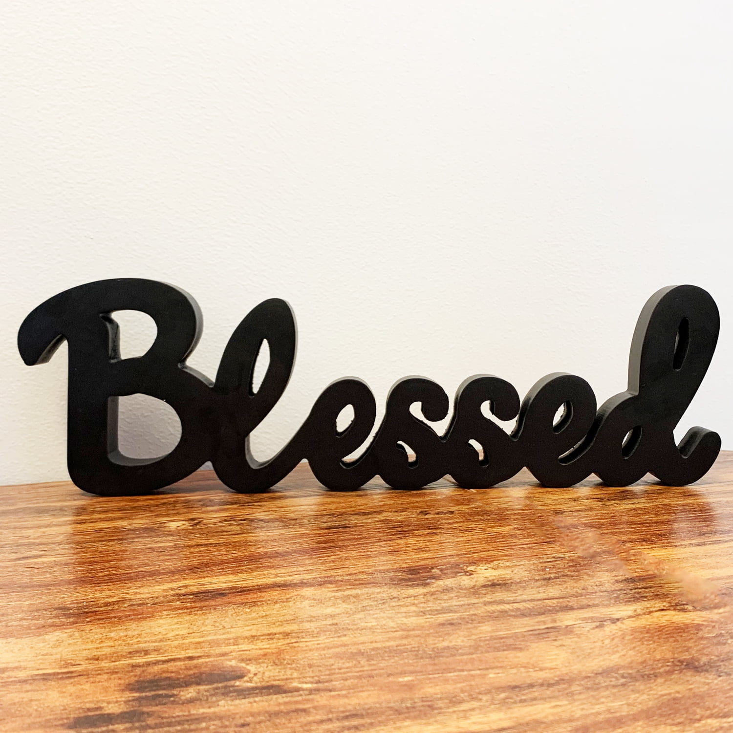 Wooden Blessed Letter Table Sign Blessed Cutout Word Sign Wall Decor ...