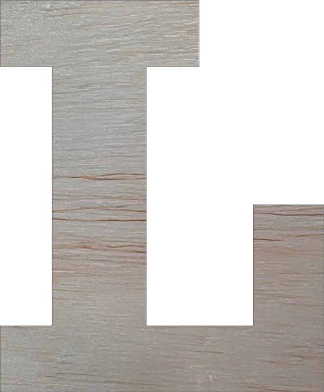 Wooden Block Letters, Unfinished 16'' Rockwell L, Craft - Walmart.com