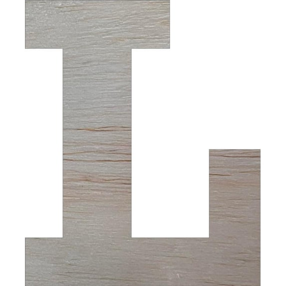 Wooden Block Letters, Unfinished 16'' Rockwell L, Craft - Walmart.com