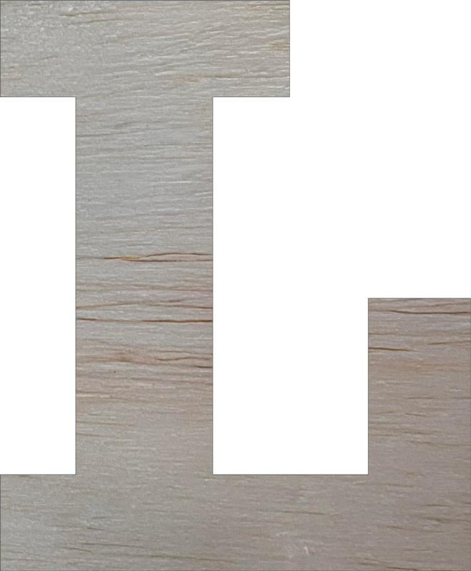 Wooden Block Letters, Unfinished 18'' Rockwell L, Craft - Walmart.com