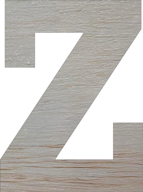 Wooden Block Letters, Unfinished 18'' Rockwell Z, Craft - Walmart.com