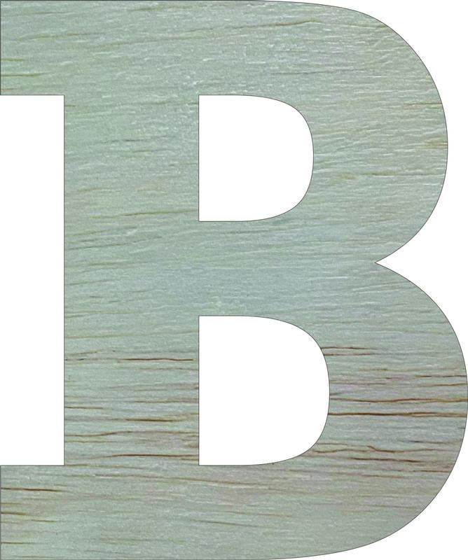Wooden Block Letters, Unfinished 22'' Rockwell B, Craft - Walmart.com