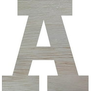 Wooden Letter R Blank Craft, Paintable 6'' MDF Wood DIY, Snowy ...