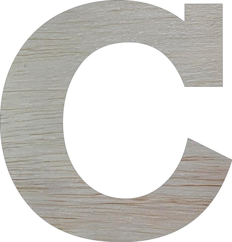 Wooden Block Letters, Unfinished 6'' Rockwell C, Craft - Walmart.com