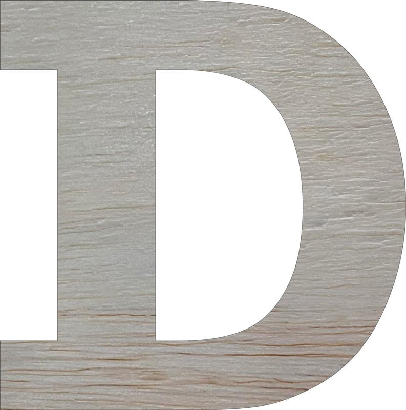 Wooden Block Letters, Unfinished 6'' Rockwell D, Craft - Walmart.com